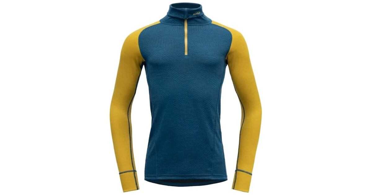 Triko DEVOLD DUO ACTIVE MERINO 205 Z.NECK M Man, flood/arrowwood - Rock ...