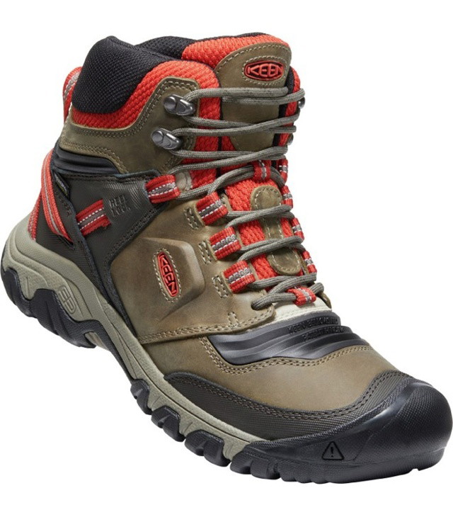 Pánské boty KEEN RIDGE FLEX MID WP M, dark olive/ketchup - Rock Point ...